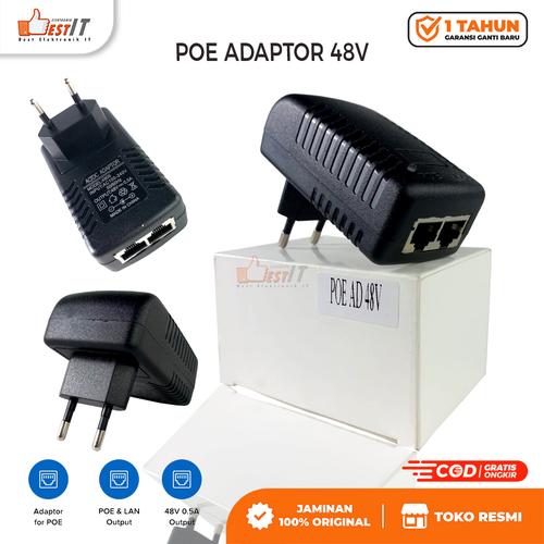 Promo POE Adaptor AC/DC 48V 0.5A FOR IP CAMERA / POE SWITCH CCTV ...