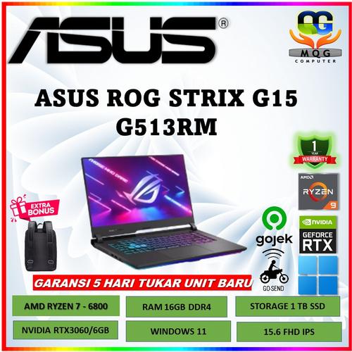 Jual Asus Rog Strix G15 G513RM Ryzen 7 6800 RTX3060 6GB/ 16GB 1TB ...