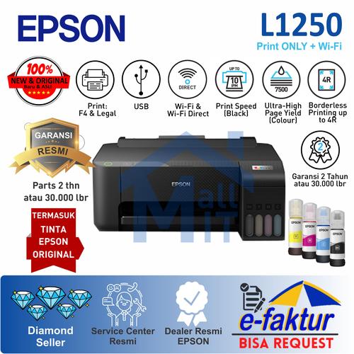Promo Printer Epson L1250 L-1250 L 1250 PRINT ONLY WIFI F4 LEGAL RESMI ...