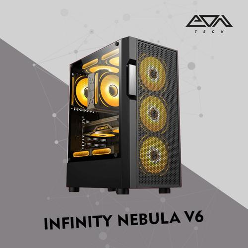 Jual INFINITY NEBULA V6 PC Gaming Case Casing ATX Include 3Fan 15 Titik ...