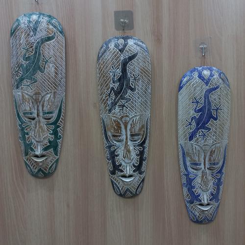 Jual Hiasan Dinding Topeng Suku Etnik Motif Hewan Kerajinan Tangan Bali ...