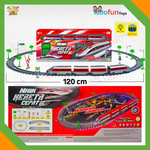 Jual Mainan Kereta Cepat MRT LRT Electric Train Set 67pcs Rail Track ...