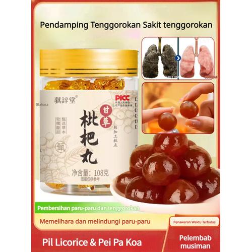 Promo Pil Licorice dan Loquat Pil Melembapkan Paru-paru dan Meredakan ...