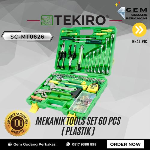 Jual TEKIRO MECHANIC TOOLS SET SC-MT0626 Mekanik Tool Set 60pcs Plastik SC-MT 0626 - Kota Medan ...