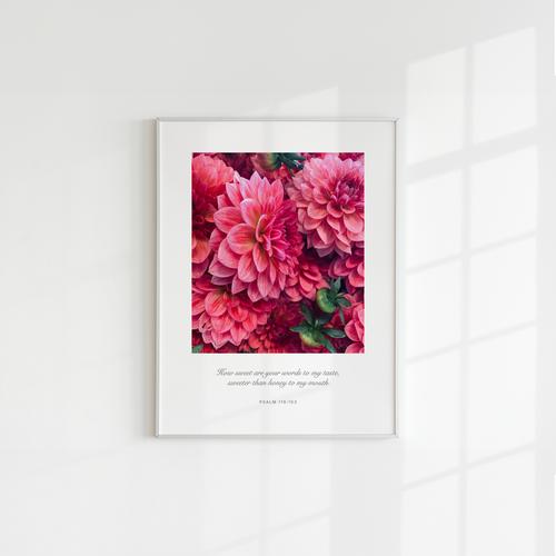 Jual Poster Kristiani 30x40 - Sweet Words - Flower 2 - Dengan Frame ...