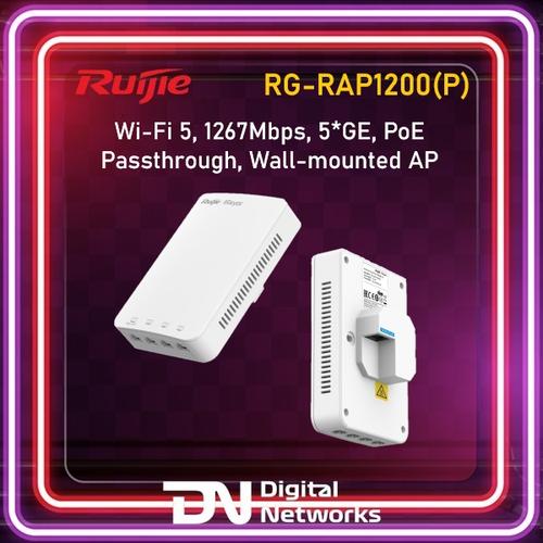 Jual RAP1200P Ruijie RAP1200P WiFi5 1267Mbps 5*GE Wall Mounted AP ...