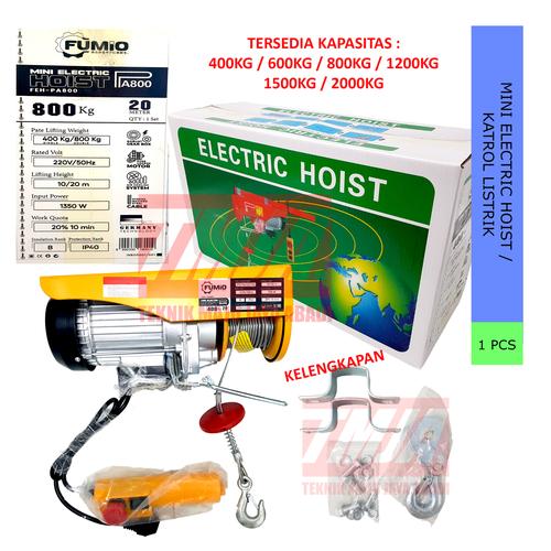 Jual FUMIO Mini Electric Hoist Takel Katrol Listrik 1500Kg 20Mtr PA1500 ...