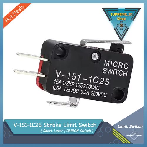 Jual V-151-1C25 OMRON Micro Limit / Contact / Snap / Trigger Switch ...