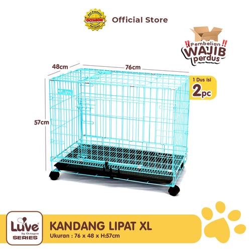 Jual KANDANG LUVE OCTAGON - Kandang Lipat XL Ukuran 76x48x57 | Kandang ...