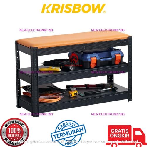 Jual KRISBOW MULTIPURPOSE RACK 2 SHELVES BLACK 10597812 Krisbow Rak ...
