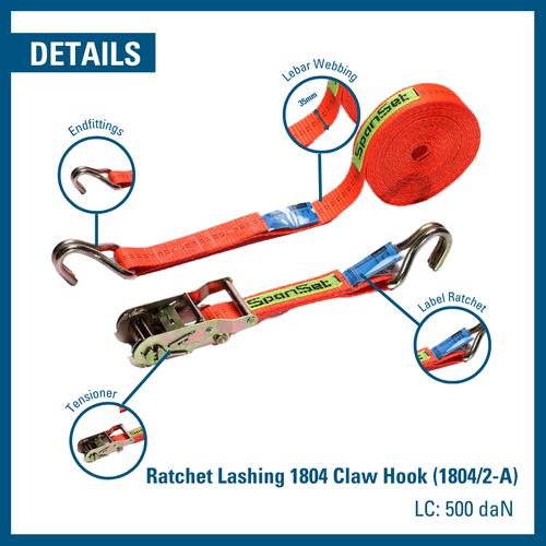Promo [1804/2-A] SPANSET Tali Ratchet Tie Down Cargo Lashing Track Belt ...