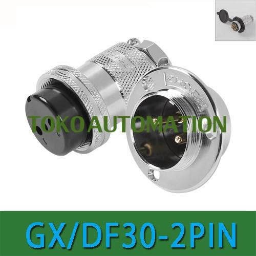Jual M30 DF30 GX30 30mm 2 pin flange mounting plug socket fixing aviation connector SX73 ...