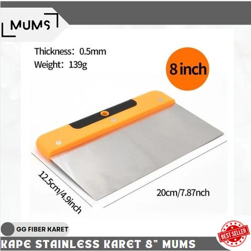 Jual Kape Stainless gagang fiber karet Knife 8 inch Scraper Dempul 20cm ...