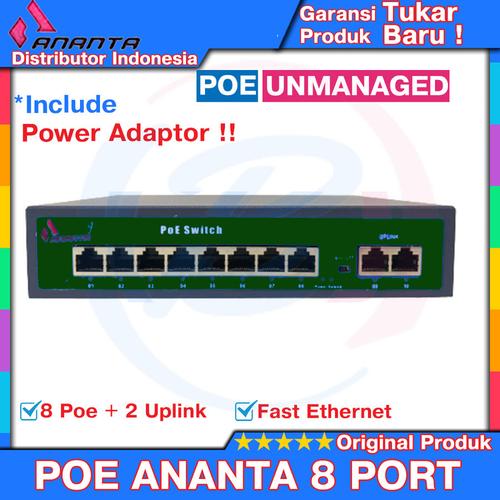 Jual Poe Switch Hub 8 Port 2 Uplink Unmanaged Fast Ethernet Original ...