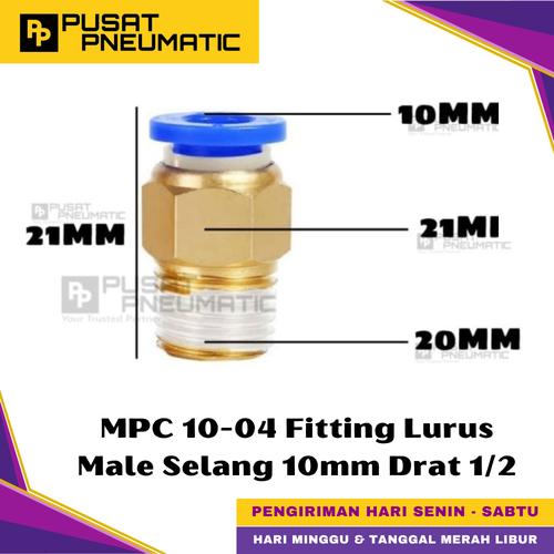 Jual MPC 10-04 One Touch Male Thread Straight Fitting Slip Lock Socket ...