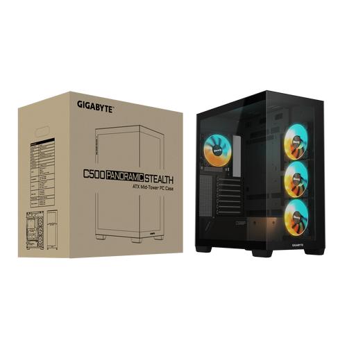Promo GIGABYTE C500 PANORAMIC STEALTH Mid Tower Gaming PC case [ATX ...