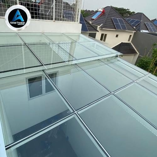 Jual kanopi/canopy sliding / buka tutup / atap kaca tempered - tempred ...
