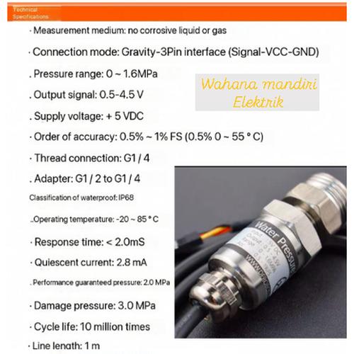 Jual Modul sensor tekanan air analog mendeteksi tekanan pipa yang ...