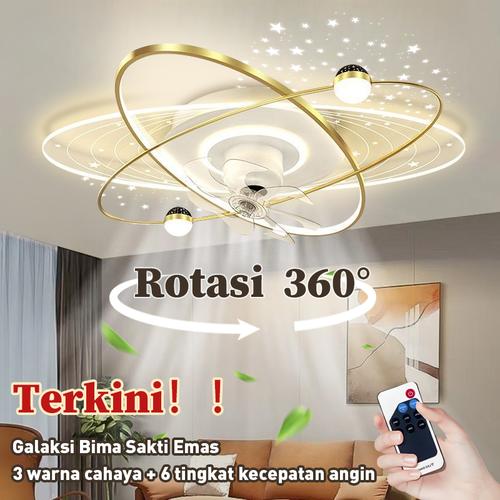 Jual Lampu kipas angin plafon Lampu kipas angin gantung plafon remote Lampu Plafon 360° LED 128W ...