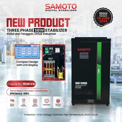 Jual SAMOTO SBW-150KVA / DIGITAL STABILIZER SAMOTO 150.000VA THREE ...