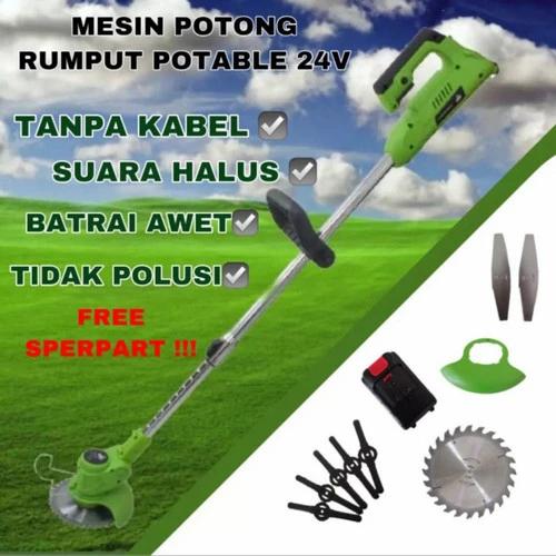 Jual Mesin potong rumput batrai cordless Mesin poting rumput portable ...