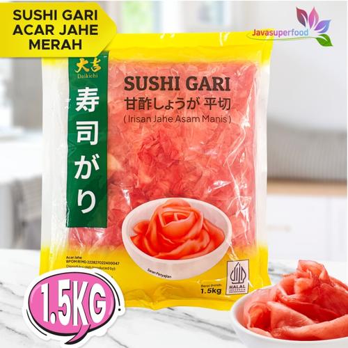 Jual DAIKICHI Sushi Gari Merah 1.5KG / Acar Jahe Merah / Red Ginger ...