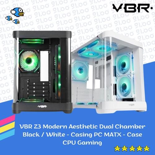 Jual VBR Z3 Modern Aesthetic Dual Chamber Black / White - Casing PC ...