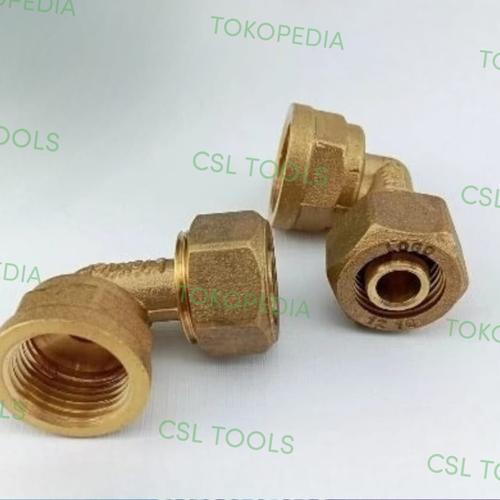 Jual Keni Knee Drat Dalam Air Panas KUNINGAN 1/2" Inch / knee Elbow Drat Dalam Kuningan ...
