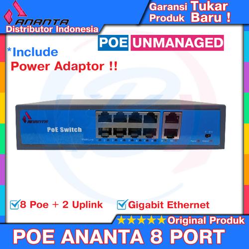 Jual Poe Switch Hub 8 Port 2 Uplink Gigabit Unmanaged Original ...