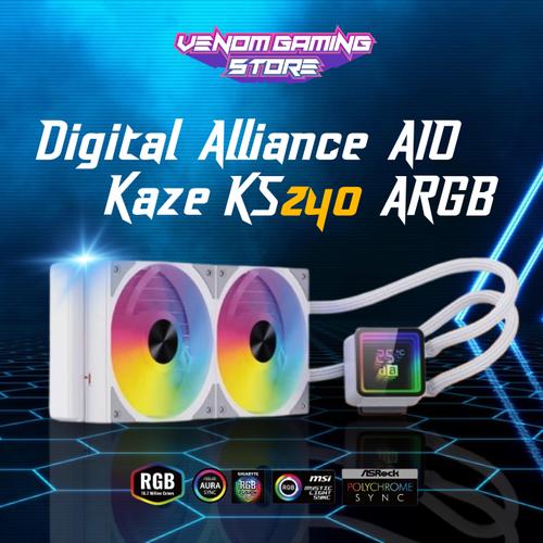 Jual Digital Alliance AIO Kaze KS240 ARGB - Liquid CPU Cooler Fan 240mm LCD Digital Display ...