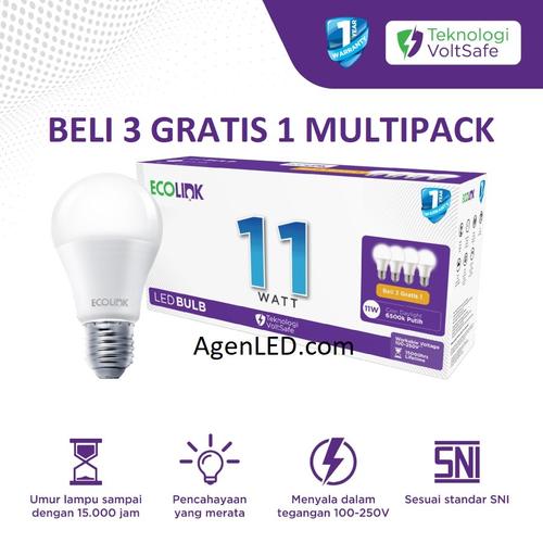 Promo ECOLINK Lampu LED 12W Bulb Bohlam 12 w watt 12watt putih white ...