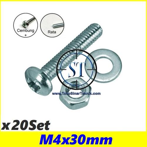 Jual x20 Set Baut Mur Ring M4 x 30mm JP 4x30 4x30mm 4 x 30 4 x 30mm - Jakarta Selatan - KIOS ...