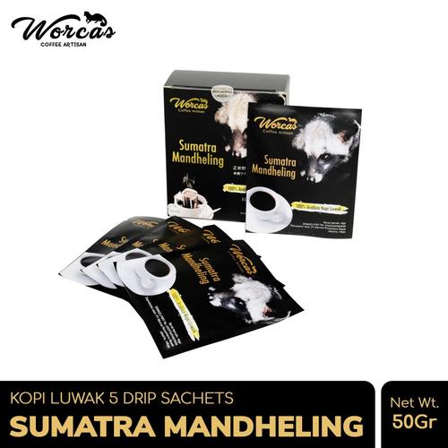 Jual WORCAS Luwak Sumatra Mandheling Drip Coffee Sachets - Isi 5 Sachet ...