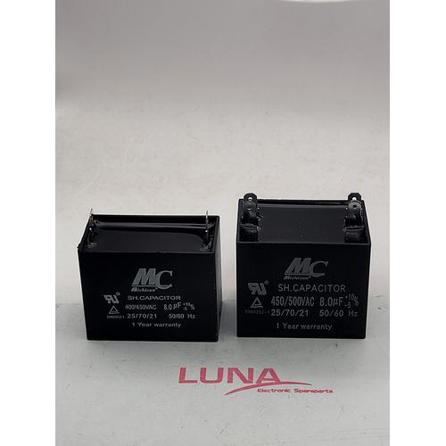 Jual Capacitor Kotak 8uF 450VAC MC Michicon Kapasitor - 2 pin - Jakarta ...
