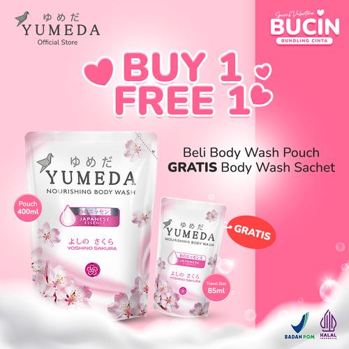 Jual [BUNDLING] YUMEDA Nourishing Body Wash Yoshino Sakura Pouch 400mL ...