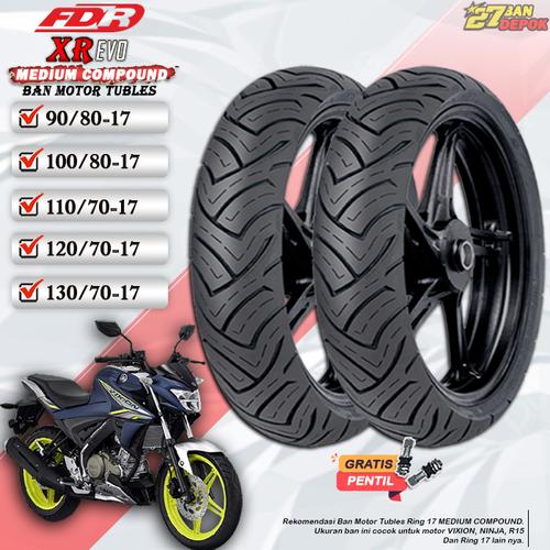 Jual [SEPASANG] Ban Motor Vixion FDR Xr Evo Ring 17 Tubles Ban Motor Tubeless Vixion Ninja CBR ...