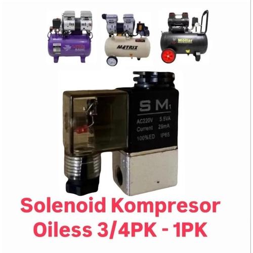 Jual Solenoid Selenoid Valve Otomatis Katup Kompresor Oilless Silent ...