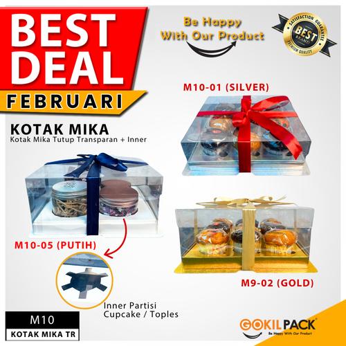 Jual Box Mika / Kotak Kue Mika / Box Cupcake + Tatakan / Packaging Mika ...