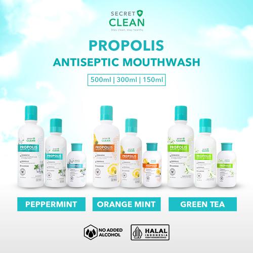 Promo Secret Clean Propolis Antiseptic Mouthwash 150ml - GreenTeaMint ...