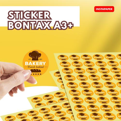 Promo Sticker Logo Custom / Sticker Label Kemasan BONTAX Bentuk Bulat ...