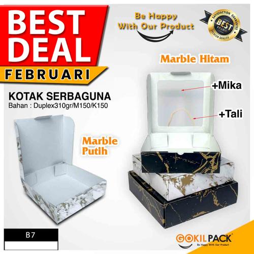 Jual Kotak Kado Baju - Kotak Mika Marble - Kotak Souvenir - 22x22x6 ...