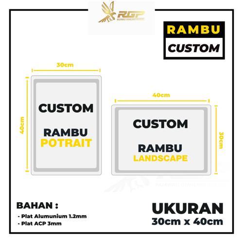 Jual Rambu / Sign Custom Ukuran 40cm x 30cm - Alumunium - ACP 3mm ...