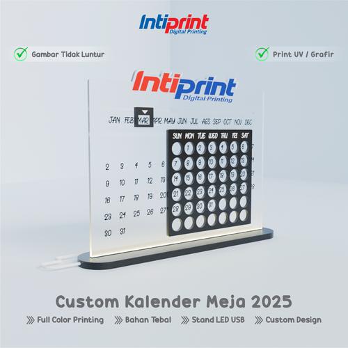 Jual Kalender Akrilik Custom Logo / Kalender Abadi Akrilik / Kalender ...
