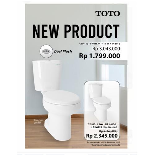 Jual TOTO NEW closet as 30 dual flush cw415-8|cw415j dual flush - TUTUP ...