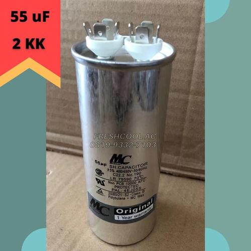 Jual SUPER PROMO! KAPASITOR AC / CAPACITOR AC (MERK MC) 55 uF / 55 ...