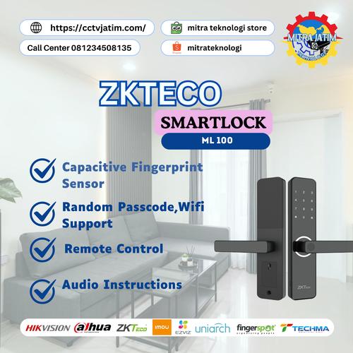 Jual Smartlock ZKTeco ML100 Gagang Pintu Kunci Otomatis - Kab. Sidoarjo - Mitra CCTV Indonesia ...