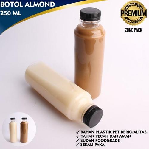Jual BOTOL PLASTIK 250 ML ALMOND| BOTOL MINUMAN SATUAN | BOTOL PLASTIK ...
