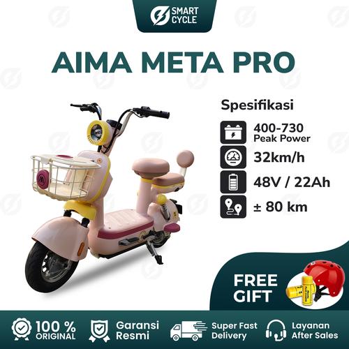 Jual AIMA Meta Pro Sepeda Listrik 48V/22Ah 400-730 Peak Power/Watt ...