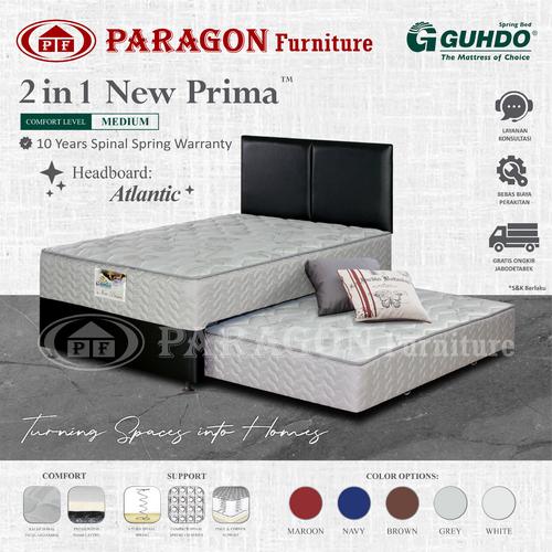 Jual Spring bed 2in1 New Prima 120x200 cm Hb Atlantic Full set - Guhdo - Cokelat - Kota ...