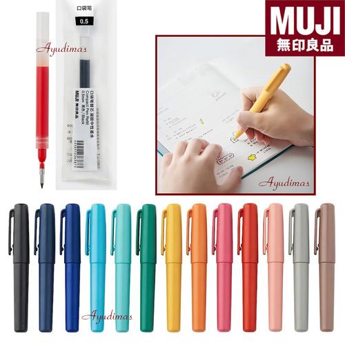 Jual Muji Compact gel ink ballpoint / Pocket pen CAP type - Bolpen ...
